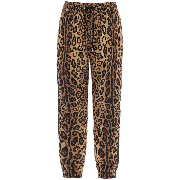 Dolce & Gabbana | Pants | Dolce Gabbana Leopard Print Nylon Jogger ...